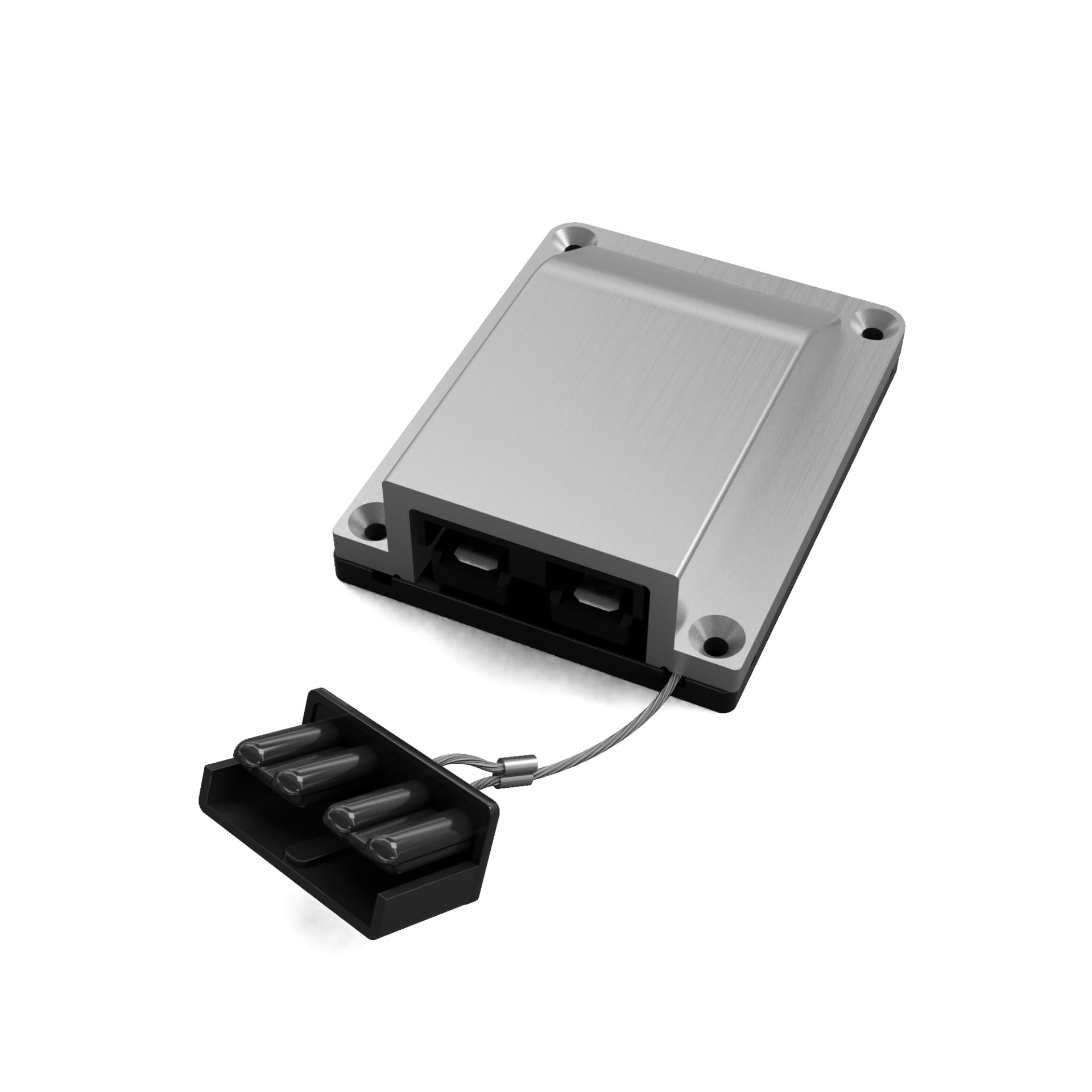 Surface Mount Solar Connector Cowl Kit, 50A (Silver (Billet Aluminium ...